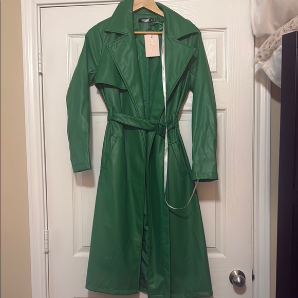 Missguided + | Jackets & Coats | Missguided Green Trench Coat With ...